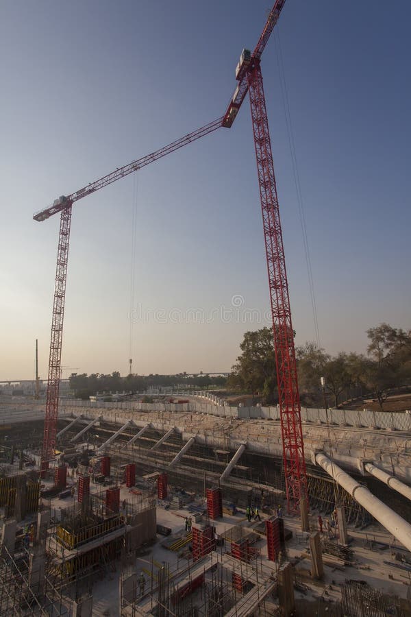 Construction Site for Big Building Stock Image - Image of blue, expo ...