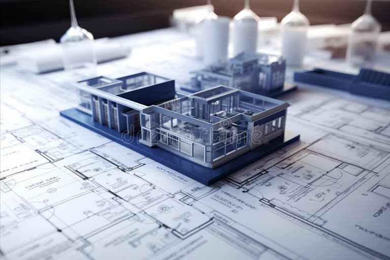 Construction Site Blueprint with Abstract Concept for Effective ...