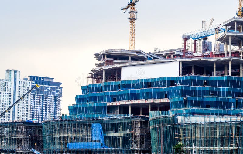 Construction Site, Build a Building Stock Image - Image of indusreial ...