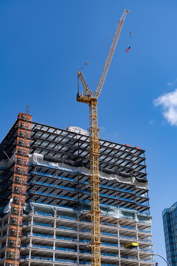 Construction Site with Building Crane. Industrial Area. Building and ...