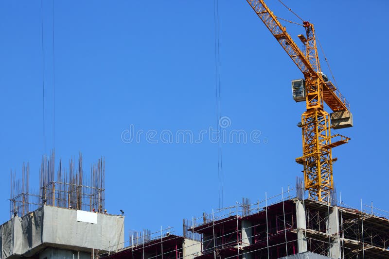 Construction Site Building Industry with Machinery Crane Stock Image ...