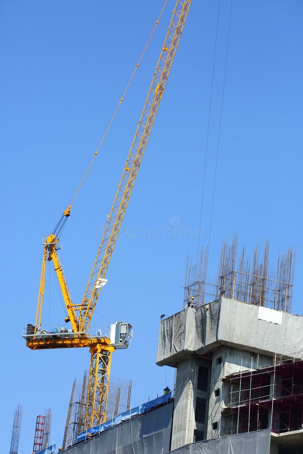 Construction Site Building Industry With Machinery Crane Stock Photo ...