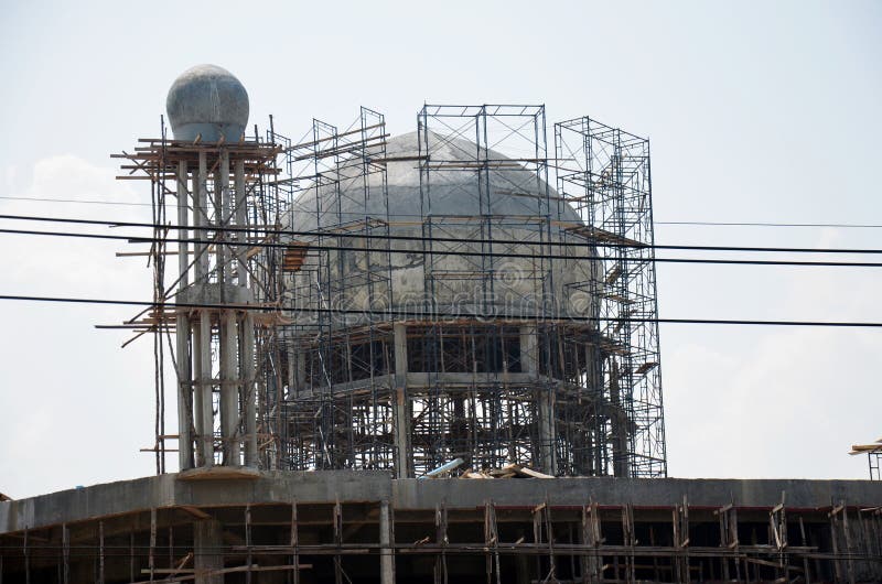 Construction Site for Building Mosque Stock Image - Image of history ...