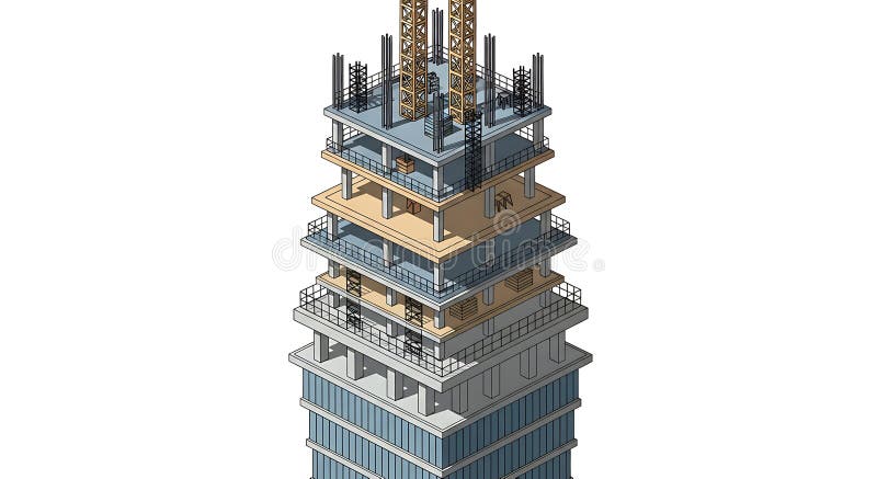 High-Rise Building Construction Stock Image - Image of business, rise ...