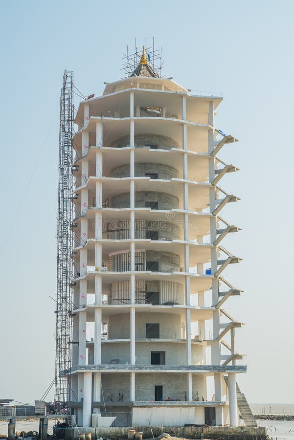 Construction Site of Building Tower. Stock Photo - Image of flats ...