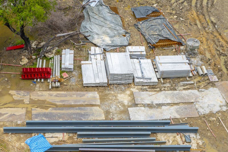 Construction Worker Inappropriate Dress Site Concrete Building Stock ...