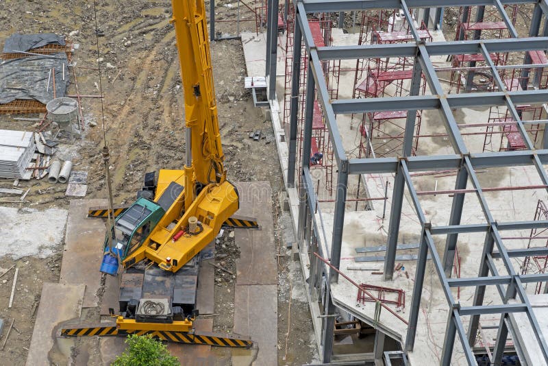 Construction Site Building Worker Industrial Work Engineering Editorial ...