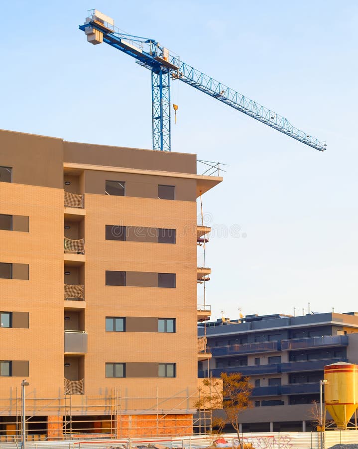 Construction Site Buildings Barcelona, Spain Stock Photo - Image of ...