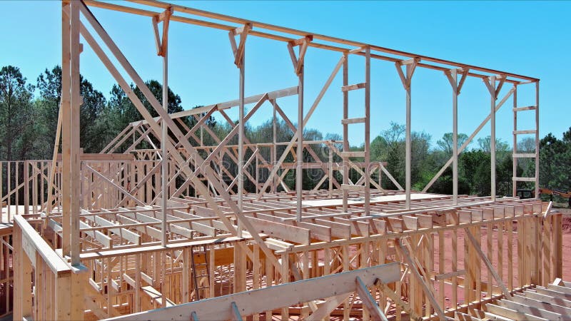 Construction Site is Busy with Constructing the Framework for the ...