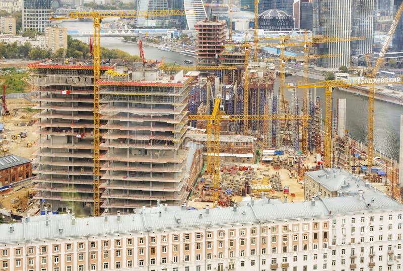 Construction Site in the Center of Moscow, Russia Editorial Photography ...