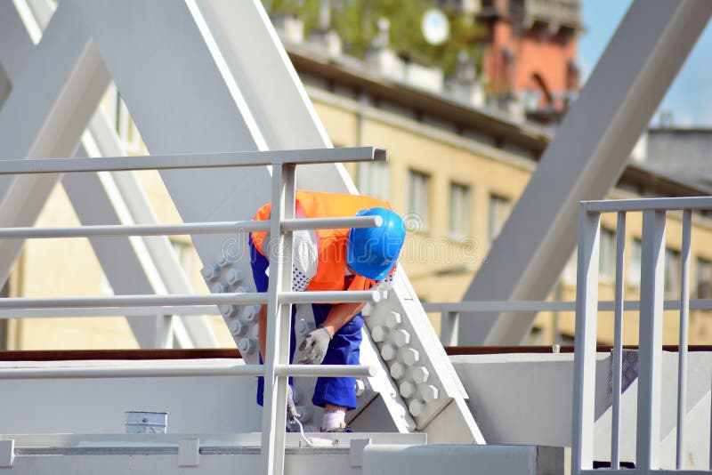 Workers Working at Construction Site Editorial Stock Image - Image of ...