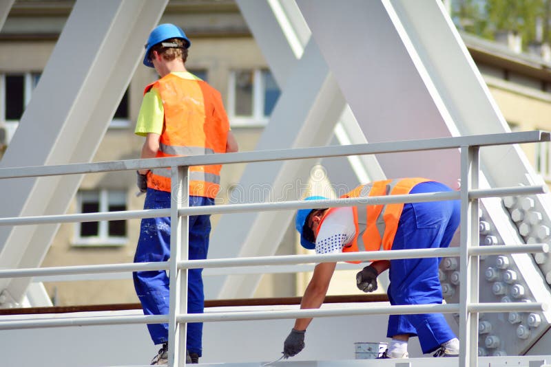 Workers Working at Construction Site Editorial Image - Image of ...