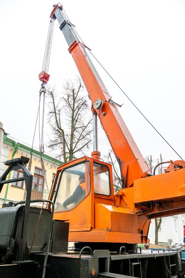 Construction Site in the City in Winter. Workers Work at the Facility ...