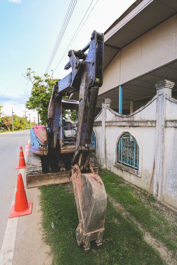Construction site stock photo. Image of closeup, loader - 93165744