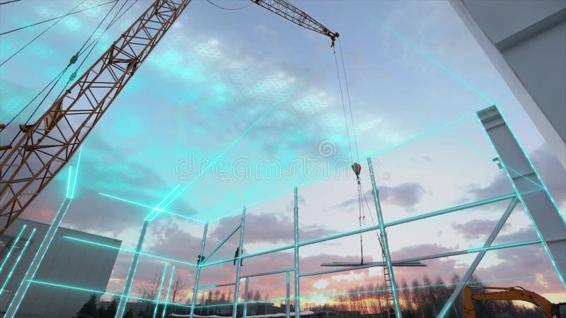 Visualization of a Future Building on a Construction Site. Construction ...