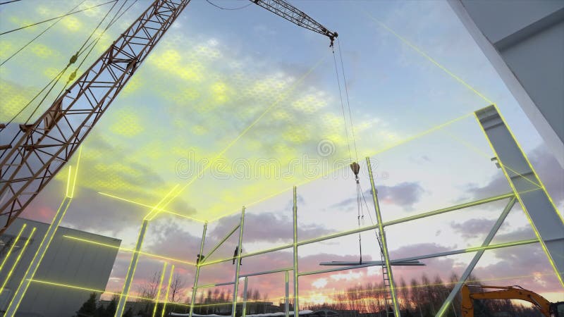 Construction Site Concept. Augmented Reality at the Construction Site ...
