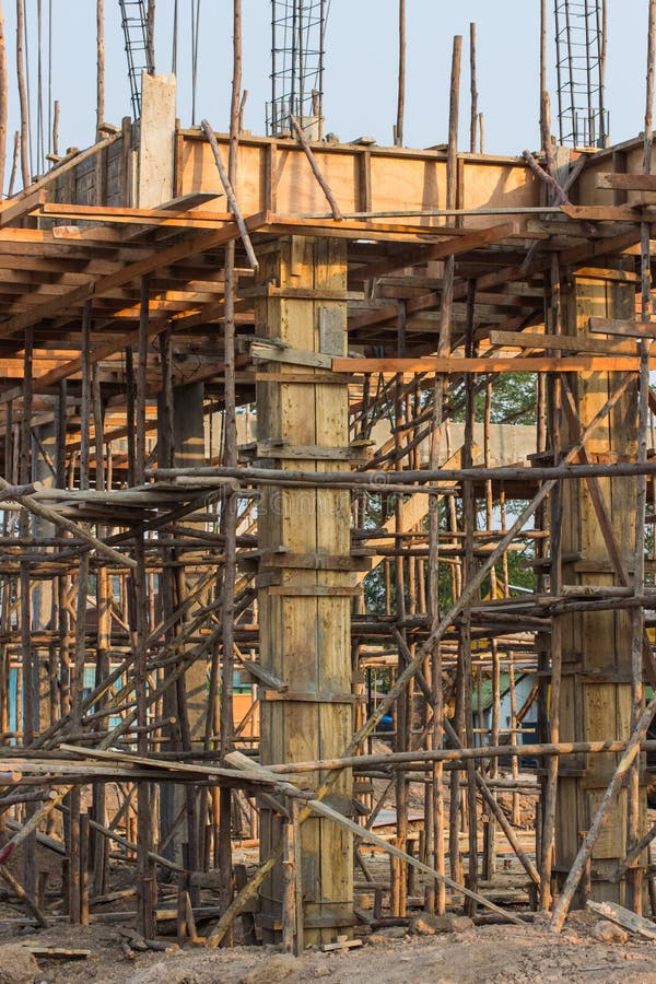 Construction Site of Concrete Building Stock Photo - Image of concrete ...