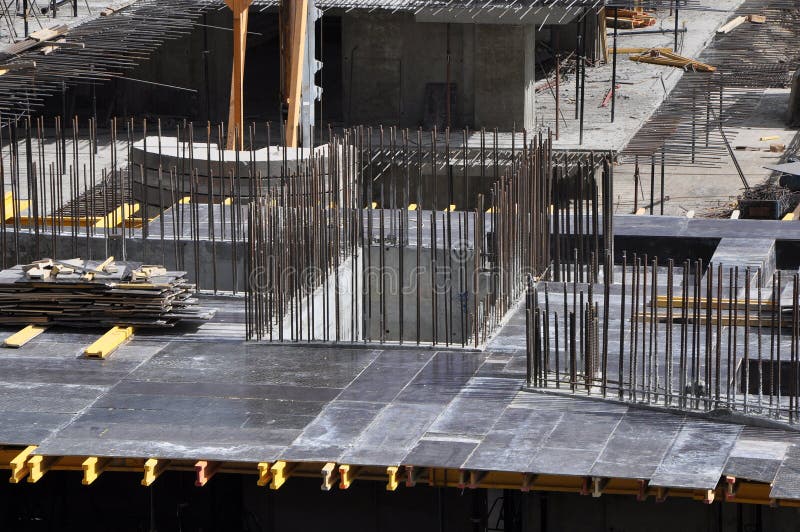 Construction Site Concrete Rods Stock Photo - Image of tile, bars: 98384576