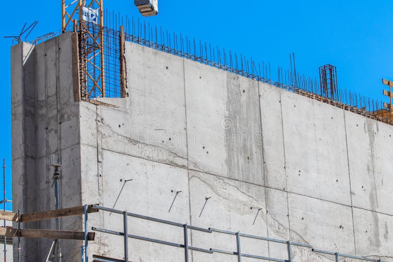 Construction Site, Concrete Slabs Stock Image - Image of framework ...