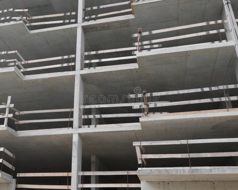 Construction Site during the Construction of a Building and Wooden ...