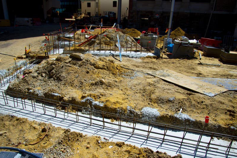 Industrial Sand Pit stock photo. Image of yellow, building - 128655978