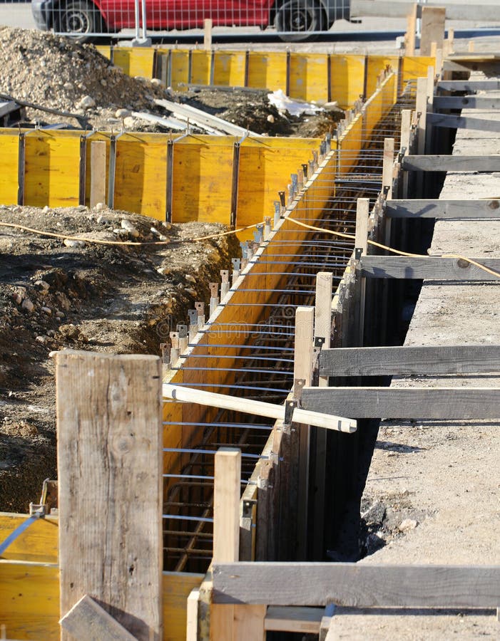 Construction Site for the Construction of the Walls of the House Stock ...