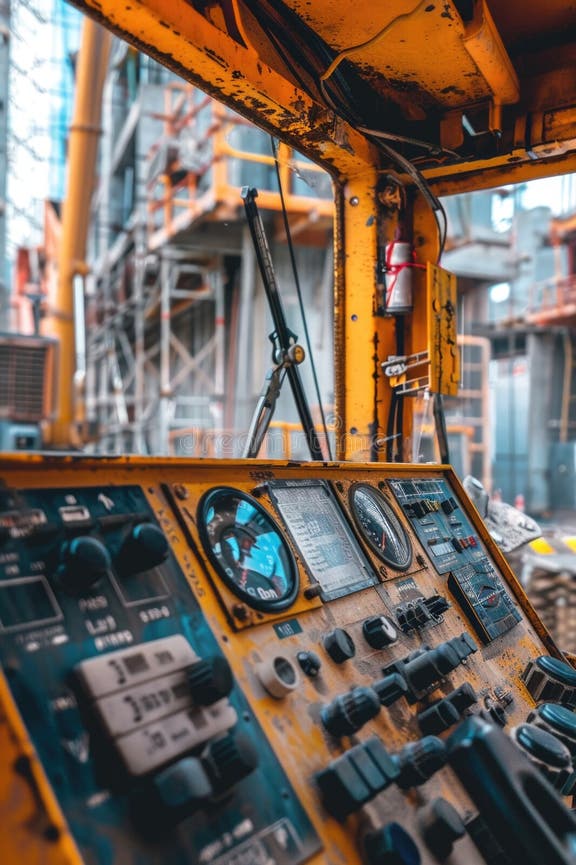 Construction Site Control Panel Stock Photo - Image of haulage ...