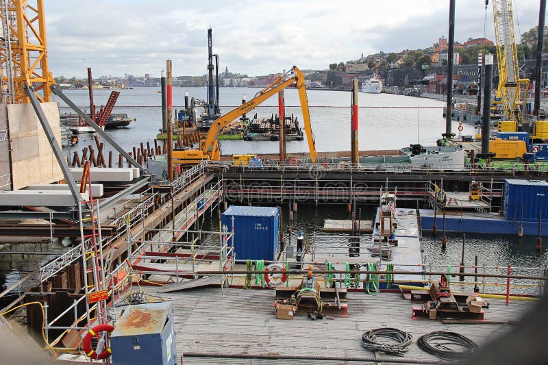 Stockholm Infrastructure and Construction in Sweden Editorial Image ...
