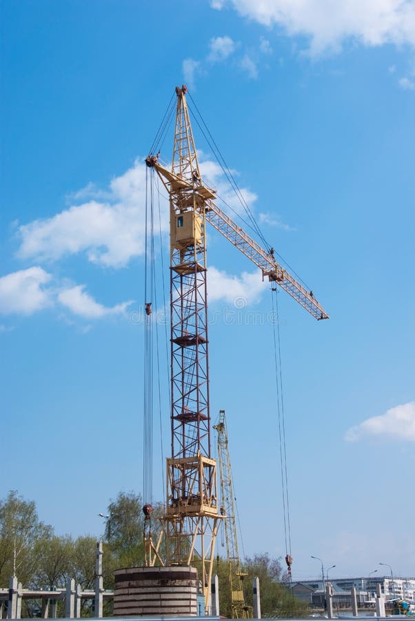 Construction Site and Crane Stock Image - Image of high, structure ...