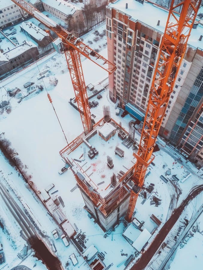 Construction Site Crane stock image. Image of construction - 375362589