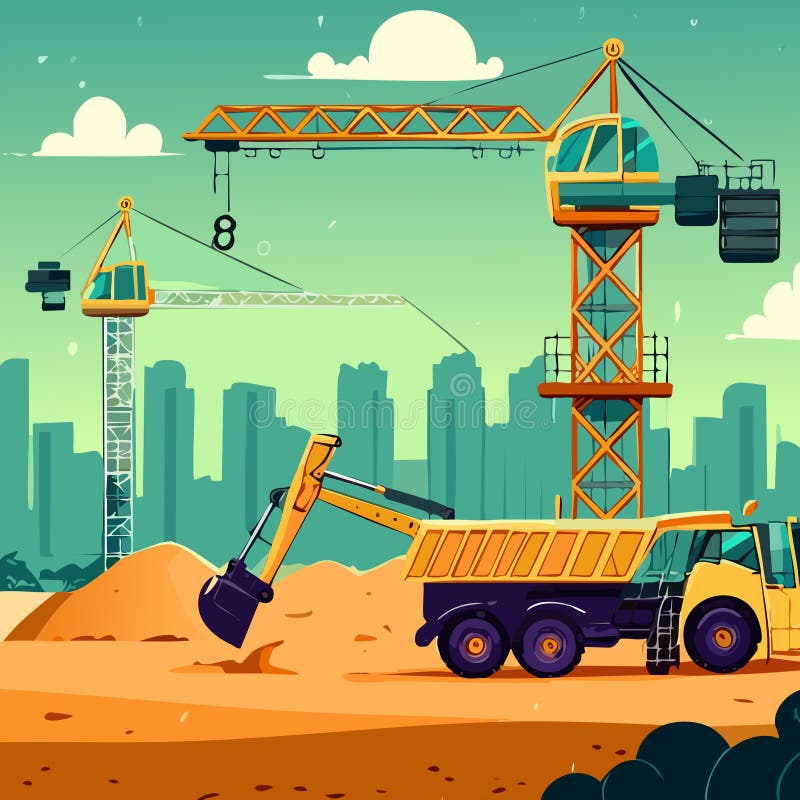 Construction Site Vector Construction Site Vector Images