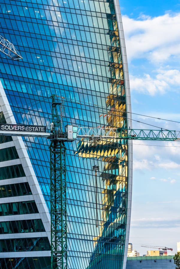 Construction of Evolution Tower in Moscow, Russia Editorial Stock Image ...