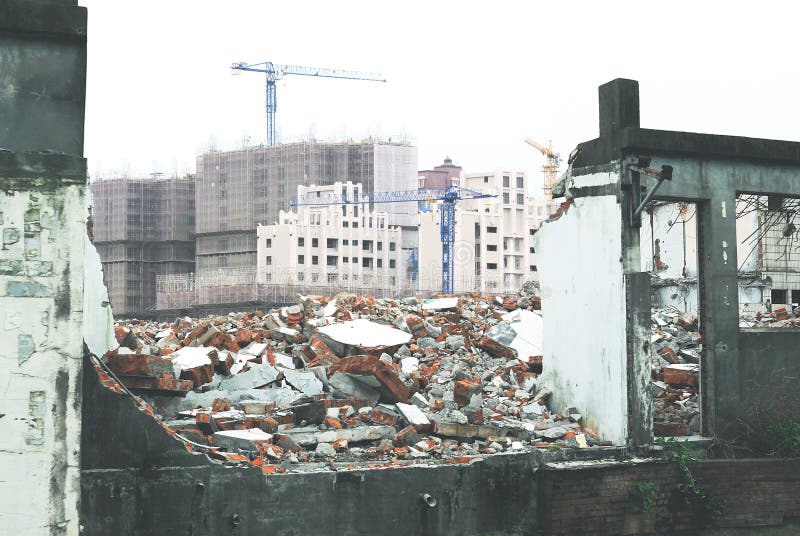 Crumbled concrete building stock photo. Image of crumbling - 14192990