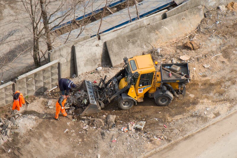 Construction Site Debris Removal Stock Image - Image of construction ...