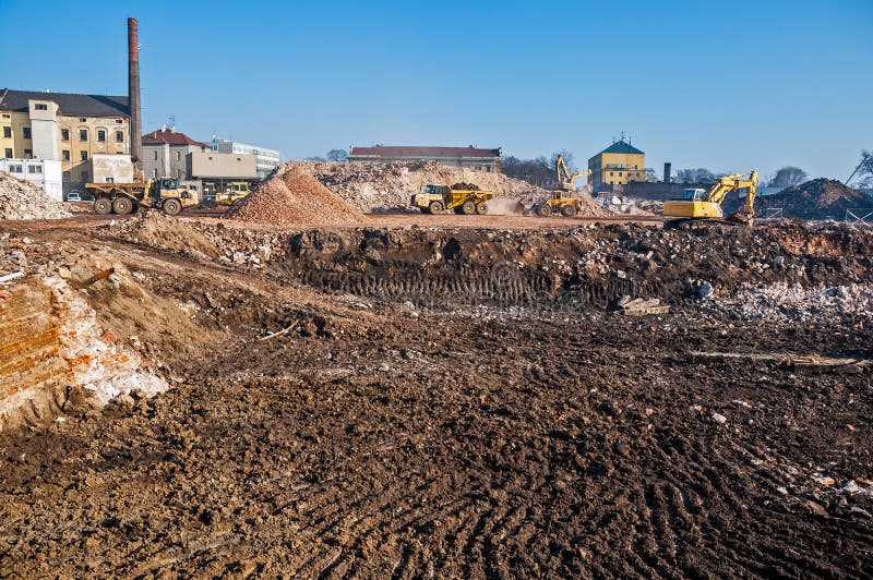 Construction site stock photo. Image of contruction, digging - 86520124