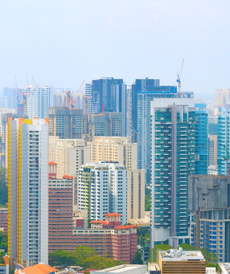 Construction Site Density Architecture Singapore Stock Photo - Image of ...