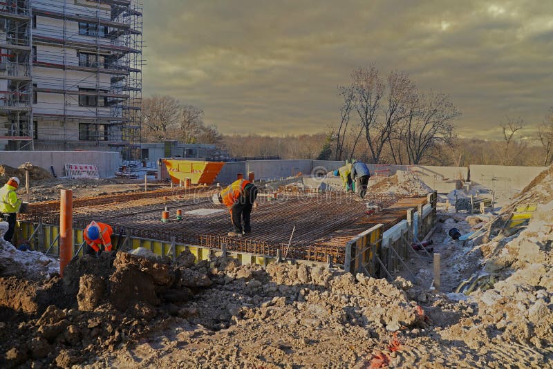 On the Construction Site during the Development of a New Residen Stock ...