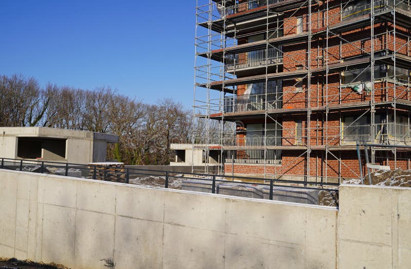 On the Construction Site during the Development of a New Residen Stock ...