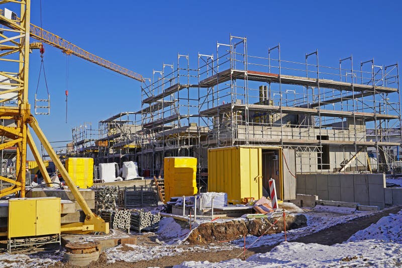 On the Construction Site during the Development of a New Residen Stock ...