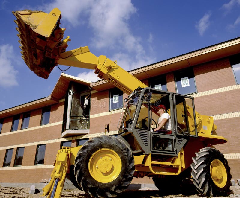 Construction Site Digger editorial stock photo. Image of hydraulic ...