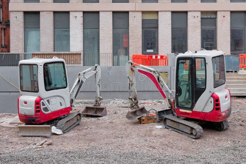 Construction Site Digger during Excavation on Building Site in City ...