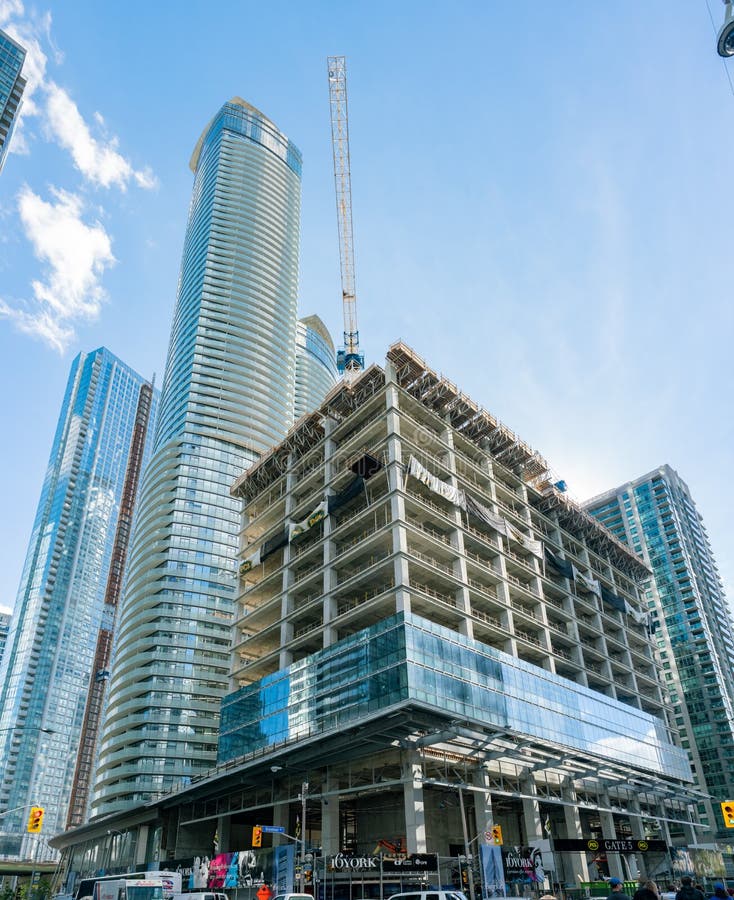 Construction Site in Downtown Area Editorial Stock Photo - Image of ...