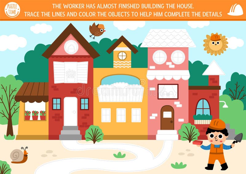 Construction Site Drawing, Coloring, Tracing and Writing Practice ...