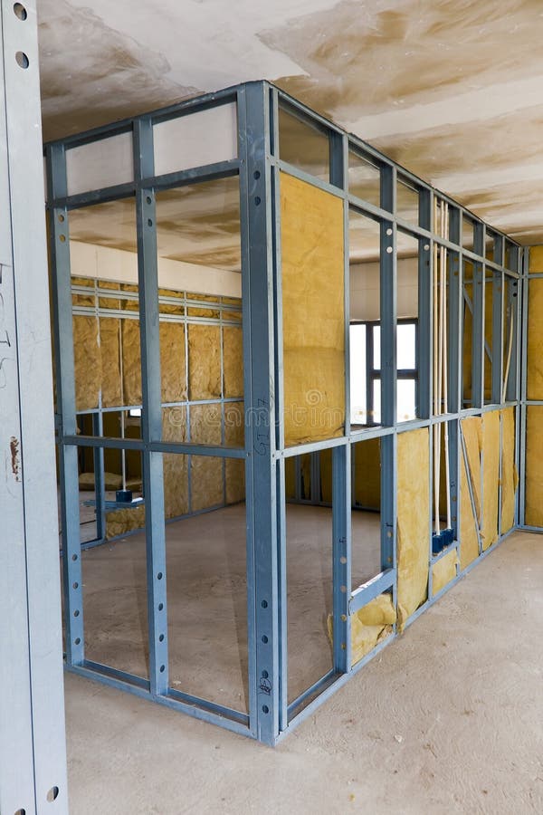 Construction Site - Drywall Stock Photo - Image of construction ...