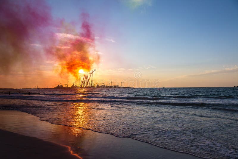 Construction site in Dubai stock image. Image of dubai - 187920209