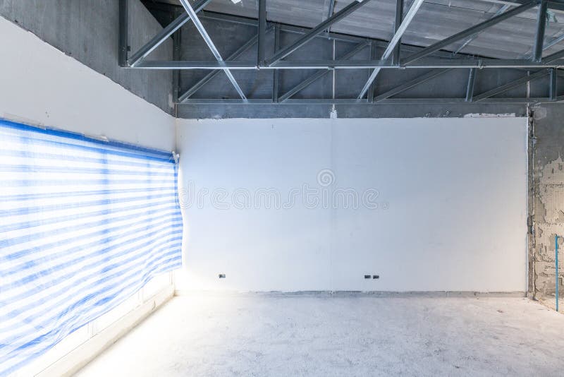 Construction Site of Empty Interior Space, Unfinished Building after ...