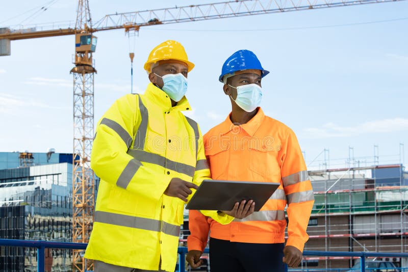 Construction Site Engineer stock photo. Image of jamaica - 214581644