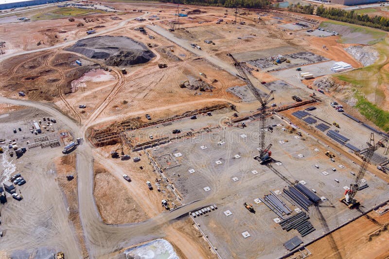 A View Panorama of the Construction Site Equipment that is Used in High ...