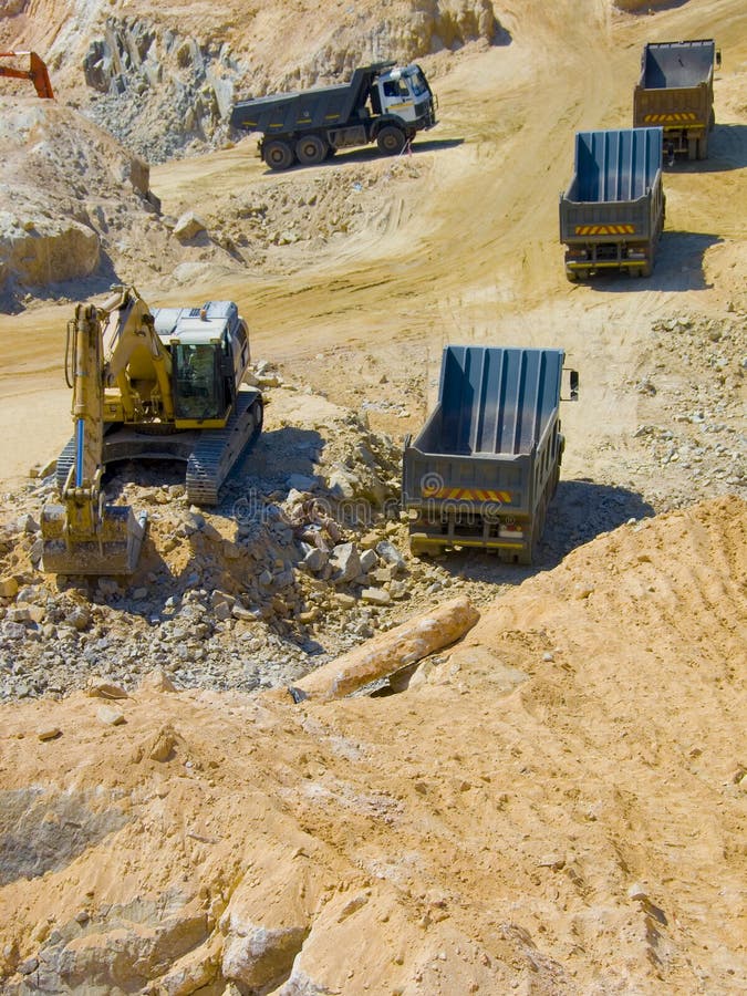 Construction Site Excavation Stock Photo - Image of earthmover ...