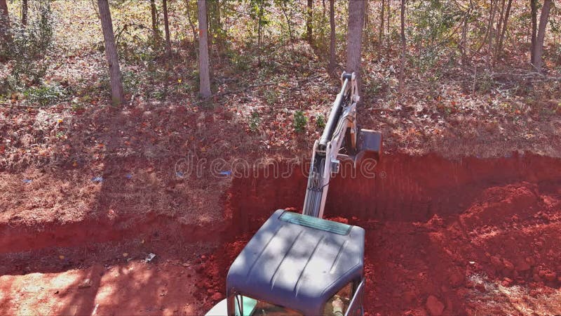 Construction Site Excavation Buckets of a Crawler Excavator Digging ...